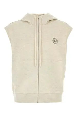 Fendi Melange Stretch Cotton Sweatshirt