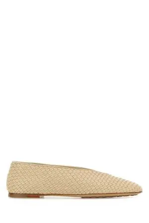 Bottega Veneta BOTTEGA VENETA Woven Leather Ballerina Flats Yellow