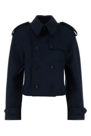 Alexander McQueen Wool Trench Jacket - Blue