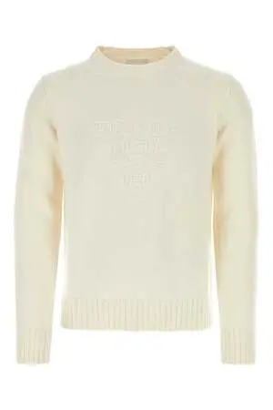 Prada Wool-cashmere Blend Sweater - White