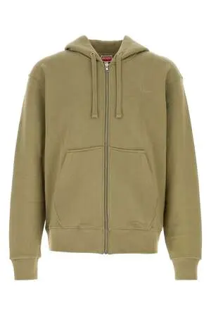 Kenzo Logo Embroidered Cotton Sweatshirt - Green