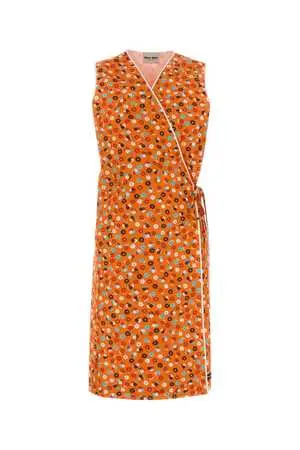 Miu Miu Printed Poplin Mini Dress - Floral