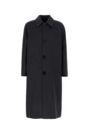 Fendi Charcoal Wool-blend Buttoned Jacket