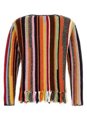 Prada Crochet Wool-cashmere Sweater - Multicoloured