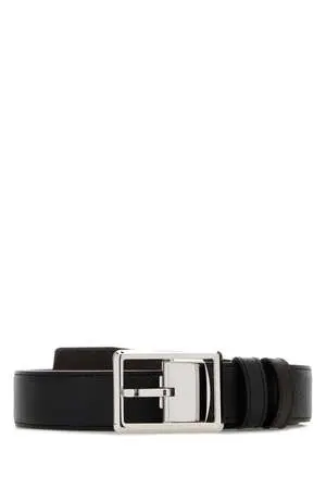 Montblanc Reversible Leather Belt 3 Cm - Black