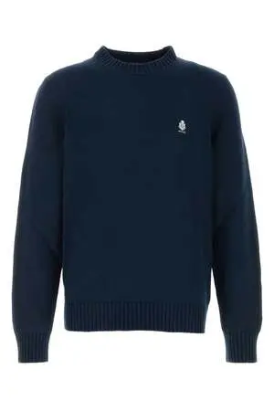 Prada 100% Cotton Crewneck Sweater - Blue