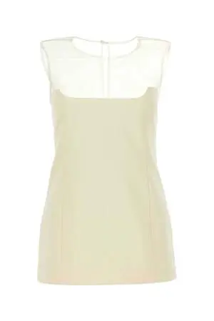 Khaite Sleeveless Cotton-blend Top With Silk Lining
