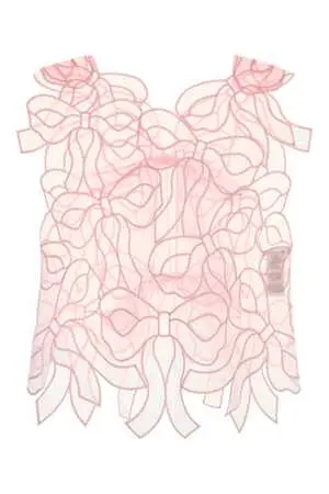Cecilie Bahnsen Cecelie Bahnsen Bow Appliqué Fine Knit Top