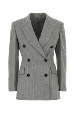 BRUNELLO CUCINELLI Brunello Cucinelli Embroidered Stretch Wool-Blend Blazer