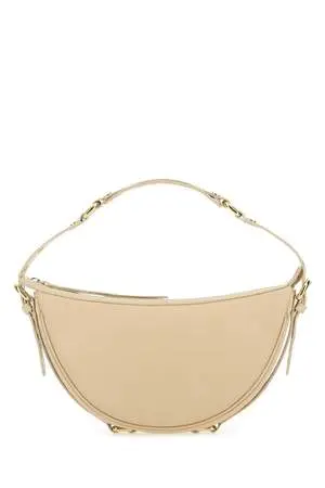 By Far Cream Leather 22 Cm Gib Shoulder Handbag - Yellow