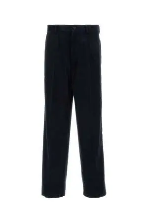 Prada Corduroy Pants In Soft Cotton-cashmere Blend For - Blue