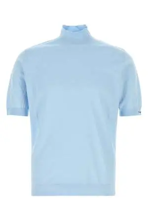 Prada Cotton Crewneck Sweater - Light Blue