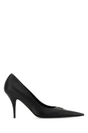 Balenciaga Avenue Bb Editor 90 Leather Pumps With 9 Cm Heel - Black