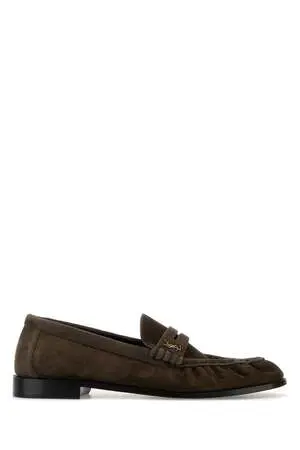 Saint Laurent Suede Loafers With Leather Sole