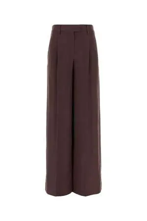 Brunello Cucinelli Viscose-linen Wide-leg Pant