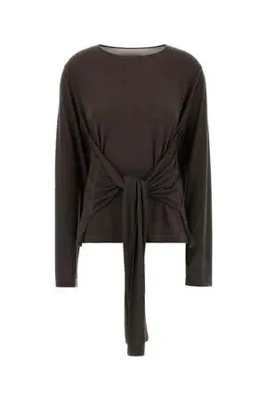 UMA WANG Long Sleeve Tie Detail Top