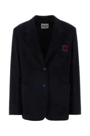 Miu Miu Miu Style Wool-cashmere Blazer For - Blue