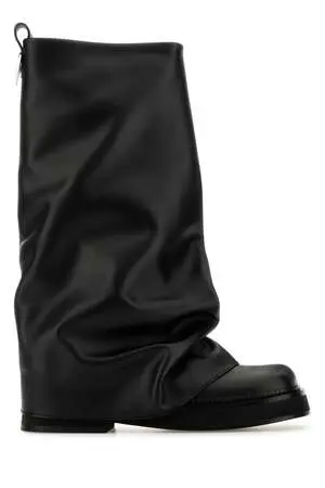 Attico Leather Robin Boots - Black