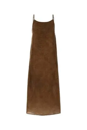 UMA WANG Anaya Viscose-cupro Blend Dress - Brown