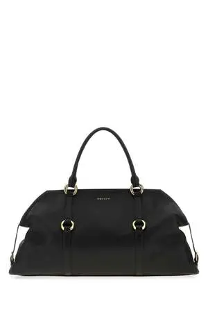 Alexander McQueen Leather Farringdon Maxi Handbag - Black