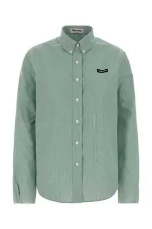Miu Miu Embroidered Poplin Shirt