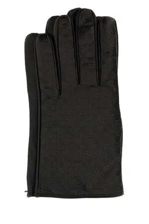 Gucci Nappa Leather Gloves With Embossed Monogram And Cashmere Interior