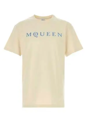 Alexander McQueen Cream Cotton T-shirt For - Yellow