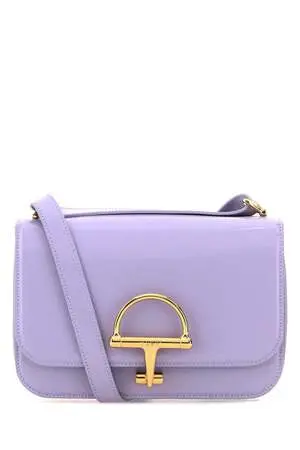 Gucci Gucci Siena Mini Leather Shoulder Bag With Gold-Tone Hardware Purple