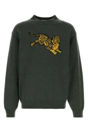 Kenzo Tiger Intarsia Wool-cotton Knit Sweater