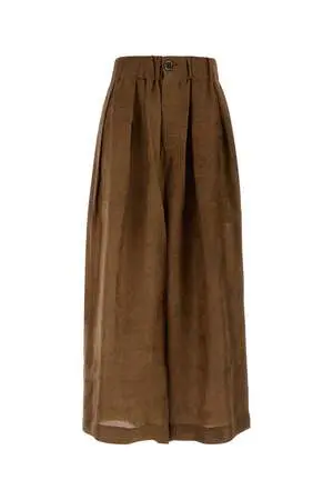 UMA WANG Biscuit Viscose-blend Poetic Wide-leg Pants - Camel