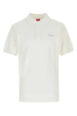 Kenzo Cotton Piquet Polo Shirt - White