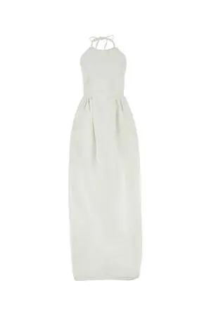 Max Mara Europa Denim Halterneck Maxi Dress