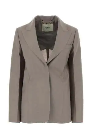 Fendi Mohair-blend Blazer - Grey