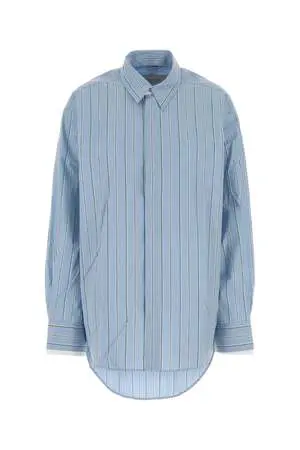 AMI Paris Oversized Striped Detail Poplin Shirt
