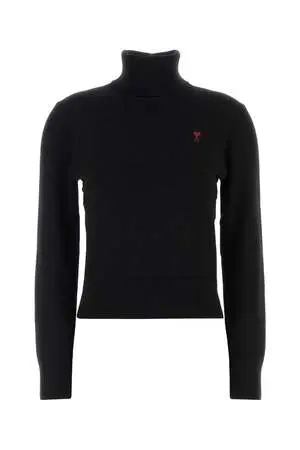 AMI Paris Wool Merino Knit Turtleneck Sweater