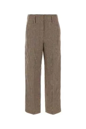 Brunello Cucinelli Embroidered Linen Pants For
