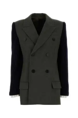 JEAN PAUL GAULTIER Wool Blend Blazer - Green