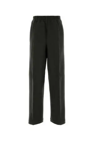 AMI Paris Virgin Wool Wide-leg Trousers - Grey