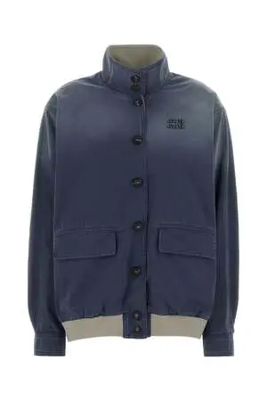 Miu Miu Cotton Twill Jacket - Blue