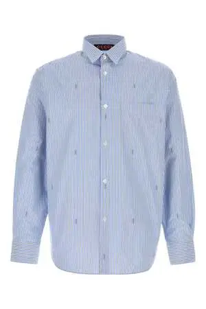 Gucci Striped Embroidered Poplin Shirt