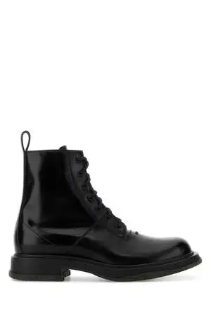 Gucci Calf Leather Ankle Boots With Rubber Sole - Black