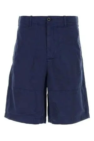 TEN C Stretch Cotton Bermuda Shorts - Blue