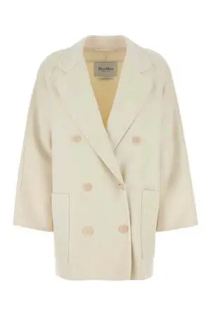 Max Mara Orma Double-breasted Wool-cashmere Blend Jacket - White