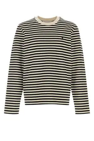 AMI Paris Embroidered Cotton T-shirt For - Stripped