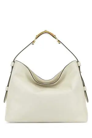 Gucci Gucci Beatrix Medium Leather Shopping Handbag With Gold-Tone Hardware White