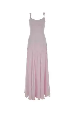 Alexander McQueen Satin Maxi Dress - Purple