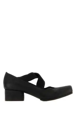 UMA WANG Leather Pumps With 4 Cm Heel - Black