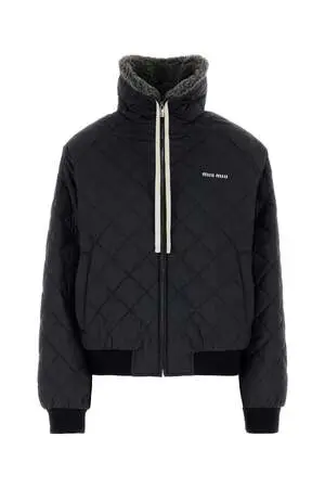 Miu Miu Recycled Polyester Down Jacket - Blue