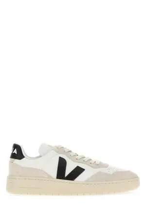VEJA V-90 Leather And Suede Sneakers - Multicoloured