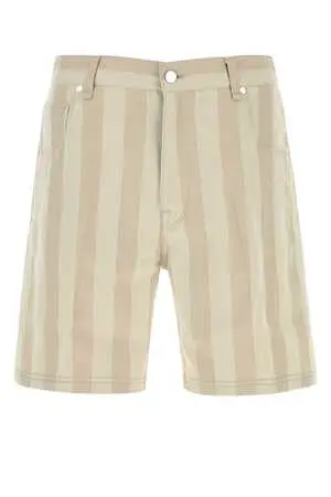 Fendi Embroidered Canvas Bermuda Shorts For - Stripped